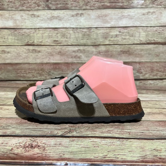 Betula By Birkenstock | Shoes | Betula Brown Suede Double Strap Sandals ...